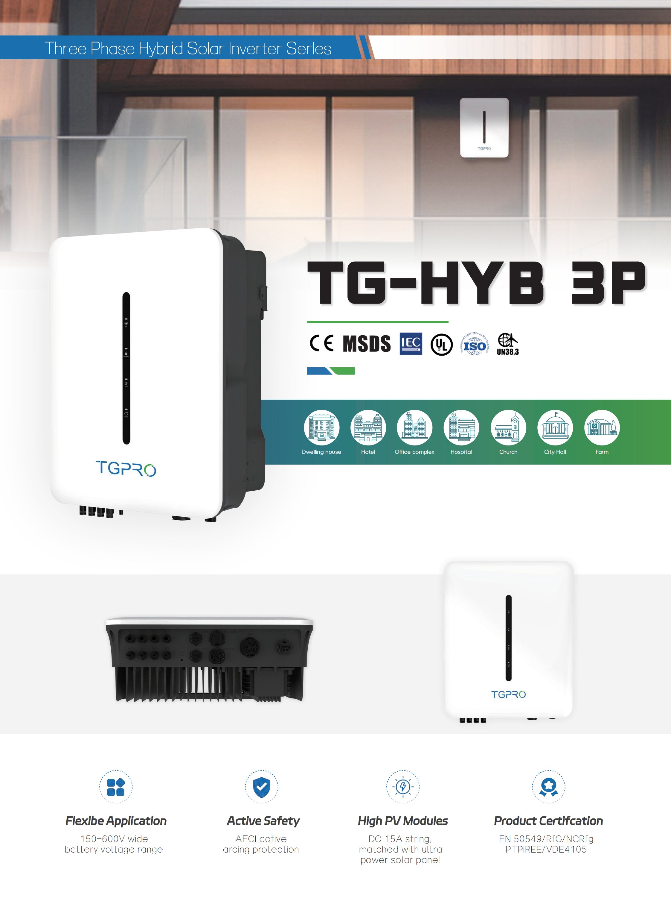 Hybrid TG-HVB 6-10Kw Three Phase | Inverter - TGPRO